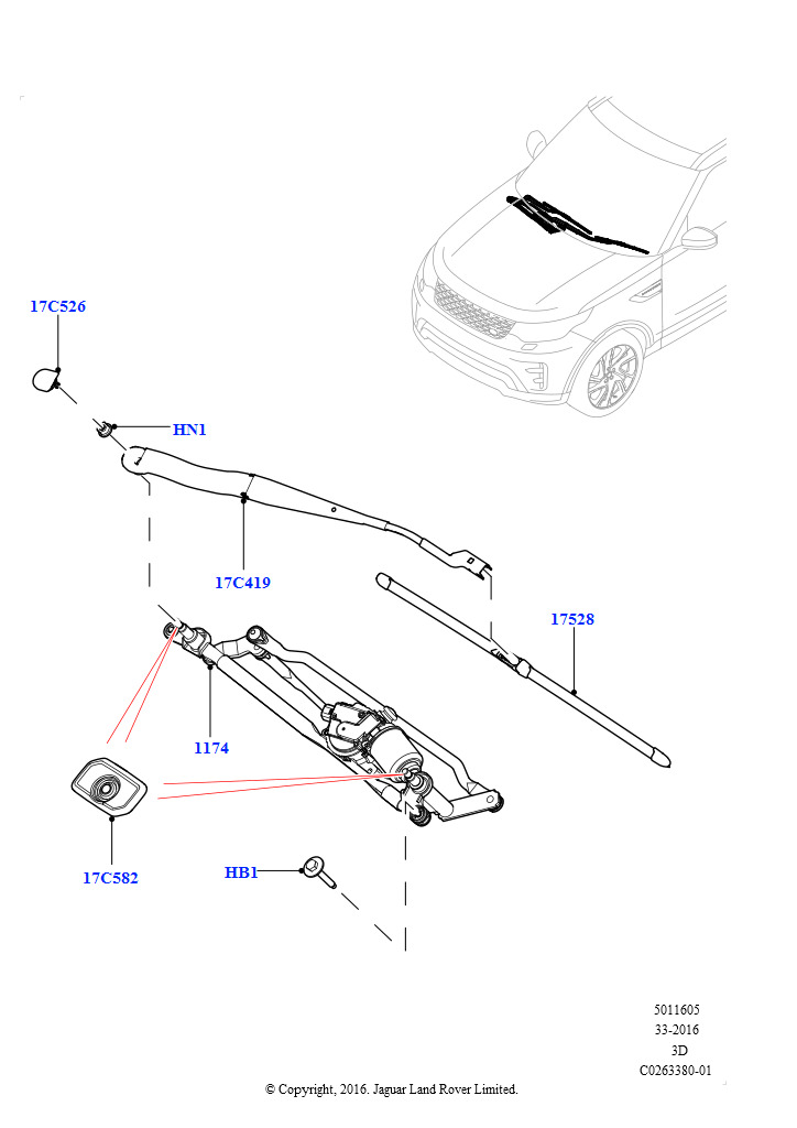 ОЧиститель Лобового Стекла (Сборка на заводе в г. Солихалл) Discovery 5 ...